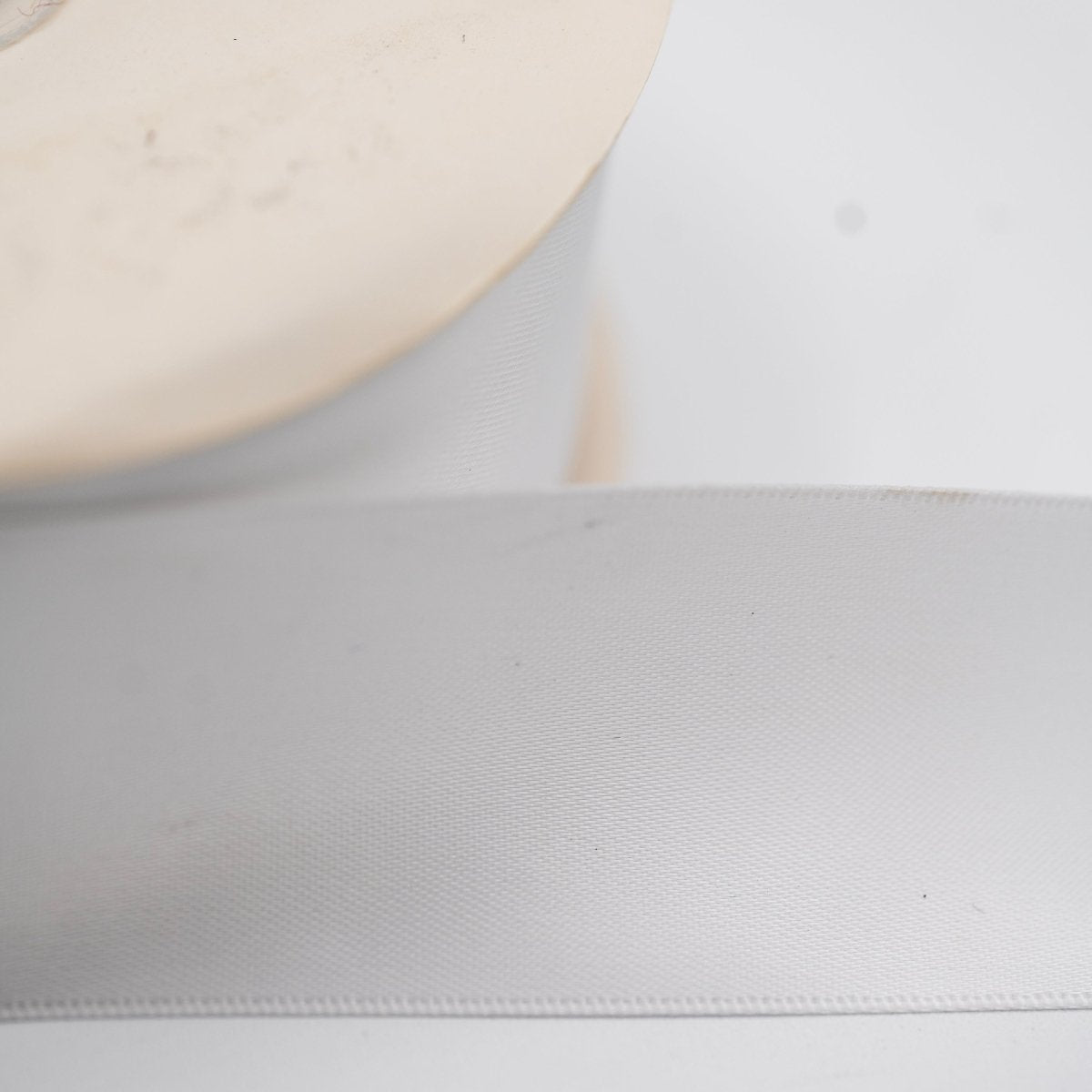 1.5" White Double Face Satin Ribbon