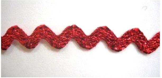 3/8" Metallic Red Rick Rack