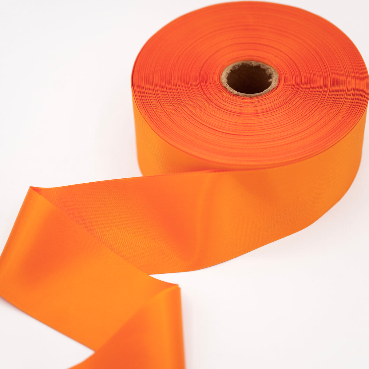 Tangerine Binding | Orange Satin Ribbon - 25 Yd Bulk Roll