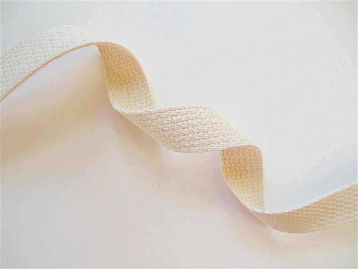 1" Natural Cotton Webbing By the Yard | Dove Originals Trims