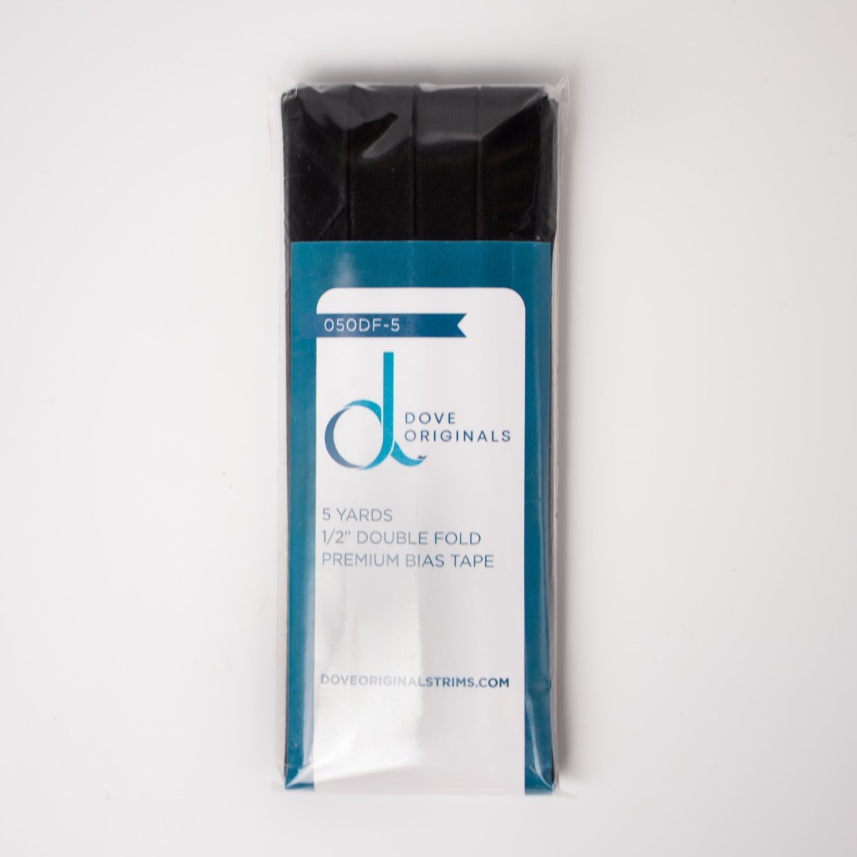 1/2” Black Extra Wide Bias Tape (5 YD) | Dove Originals Trims