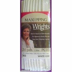 1/2" White Maxi Piping 2-1/2 YD