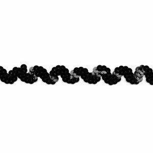 12 Yds Black Sequin Rick Rack 1/2" Wrights