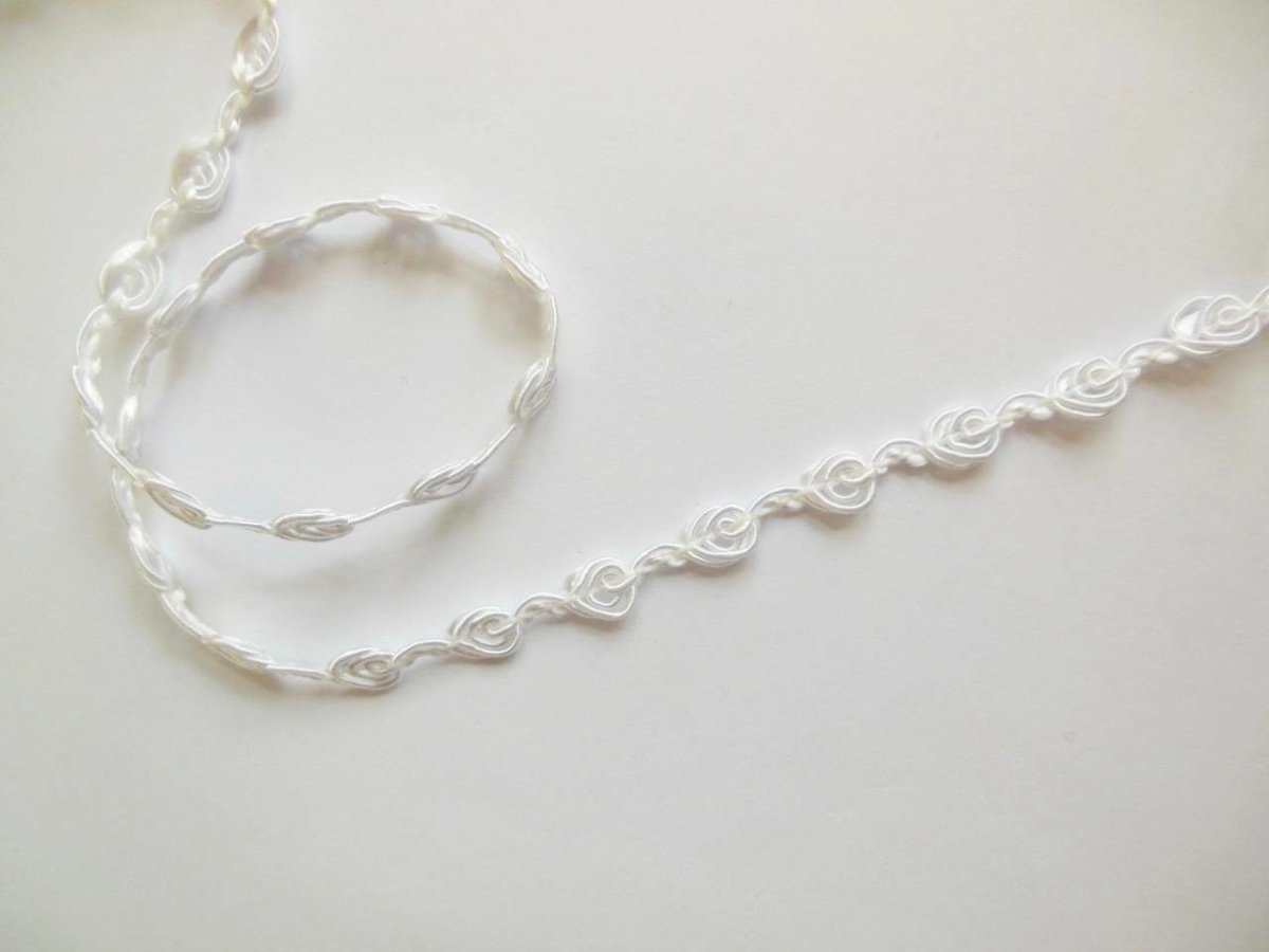 White Rose Trim - 1/4" Size | Dove Originals Trims