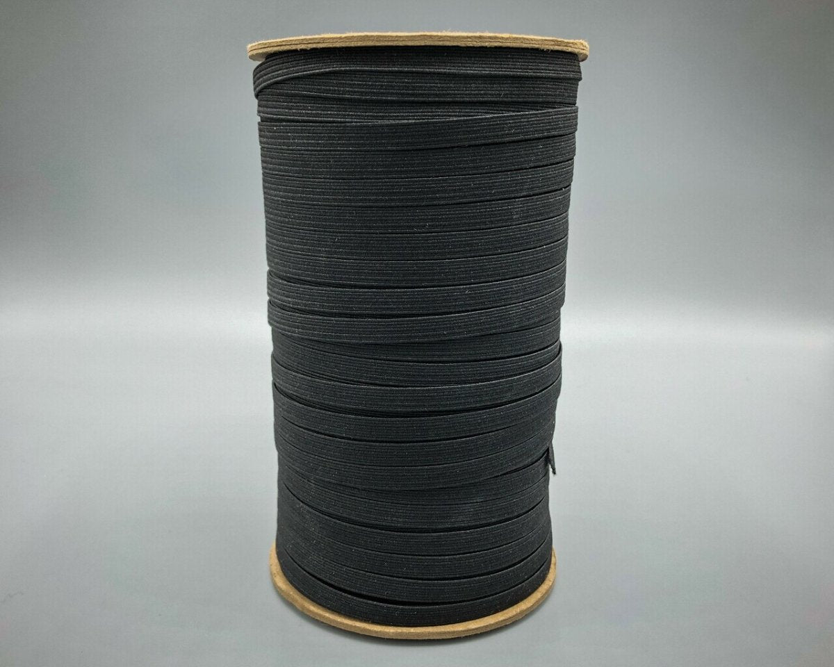 1/4" Black BULK Elastic Made in USA