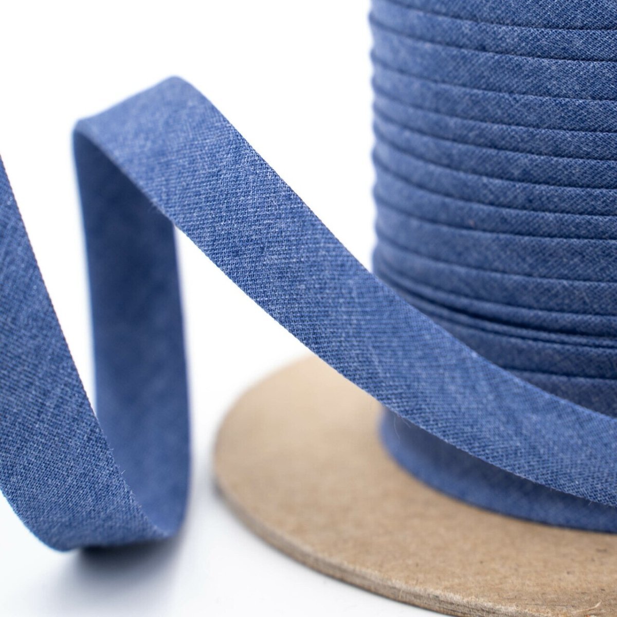 Wide Double Fold Quilt Binding - Denim Bias Tape | Dove Originals