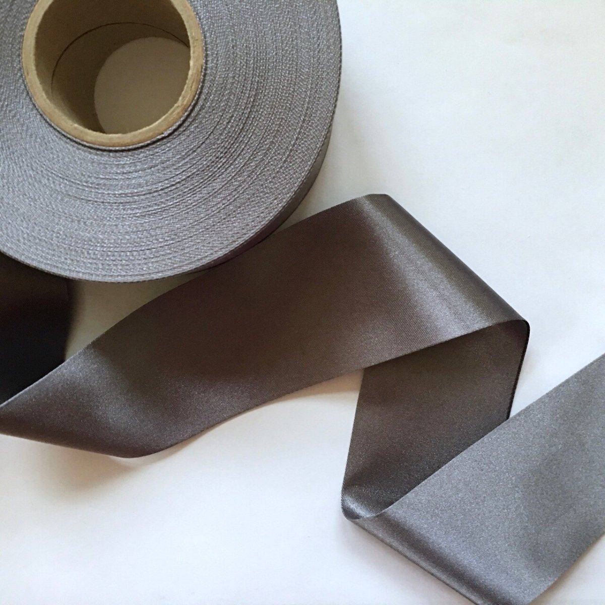 Dark Gray Satin Ribbon Binding (2-inch) | Dove Originals Trims