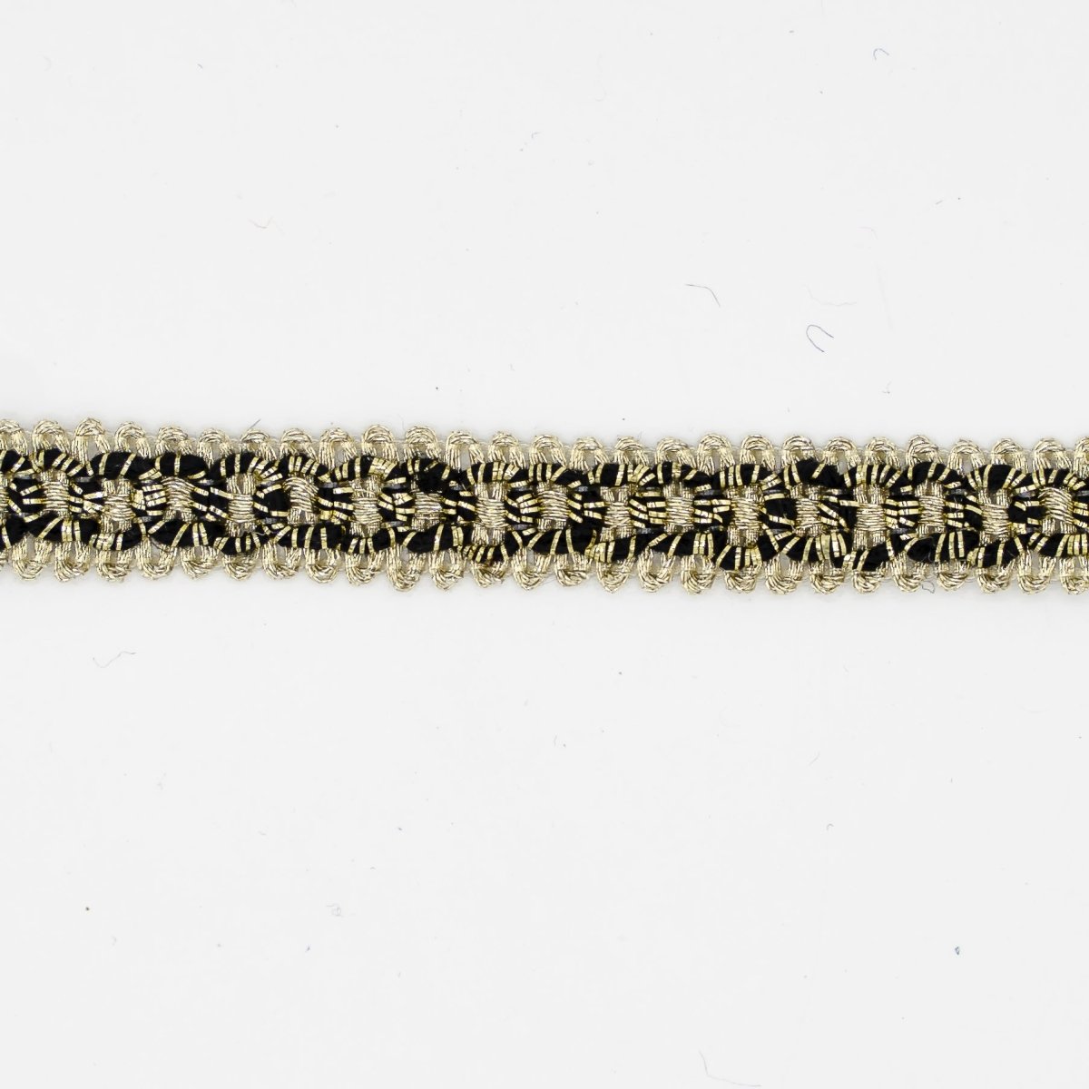 3/8" Black and Metallic Gold & Silver Flat Trim -10 Yards- Simplicity
