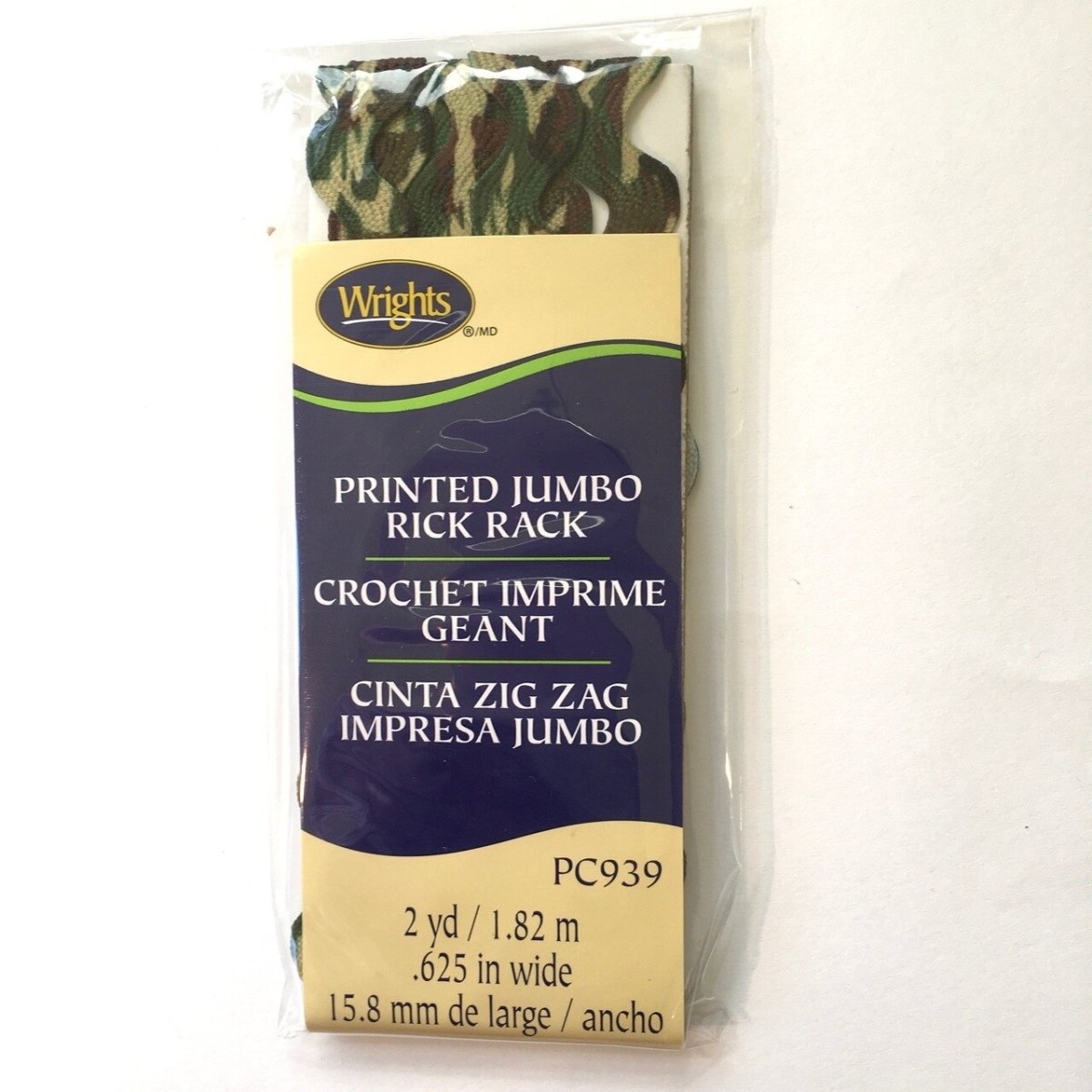 5/8" Camo Jumbo Rick Rack 2 YD