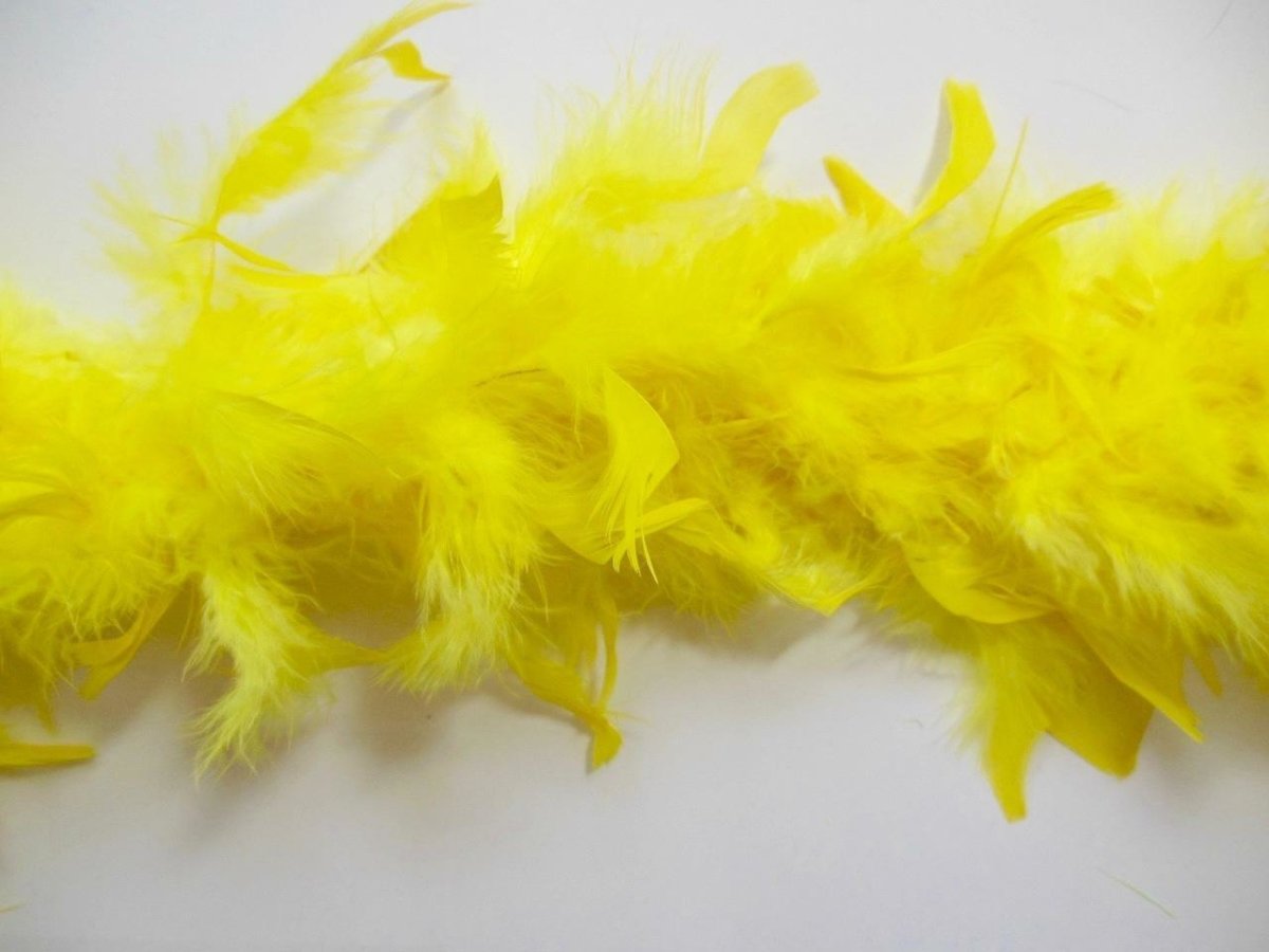 Neon Yellow Feather Decor Boa 6 FT