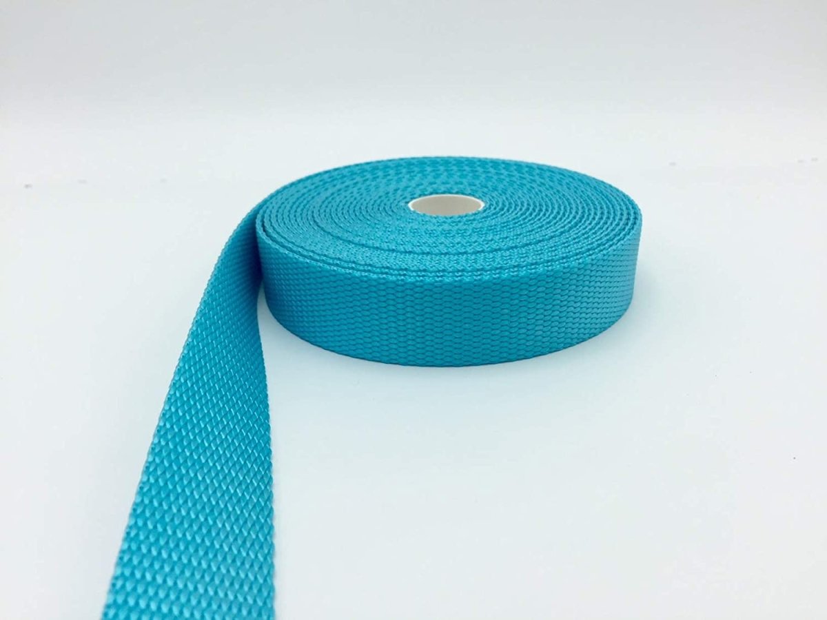 NEW! 1" Turquoise Webbing Polypropylene