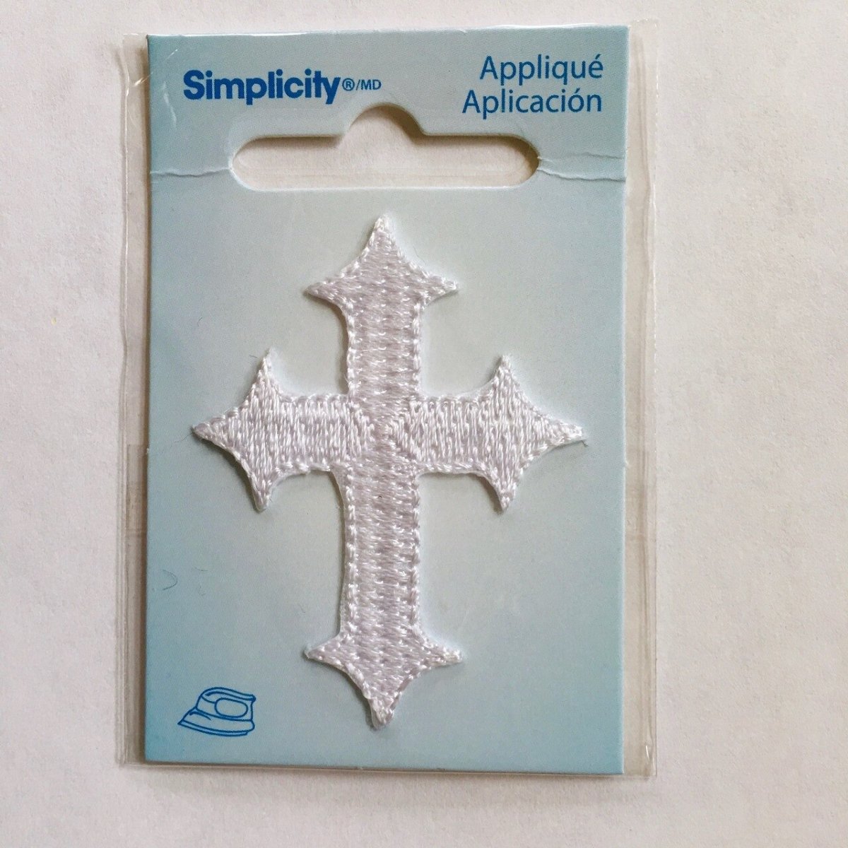 White Mini Cross Applique I/O 2" x 1.5"